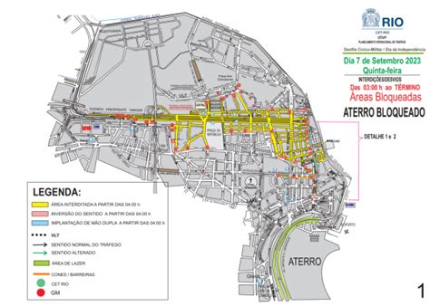 CET Rio monta esquema especial de trânsito para o desfile de 7 de