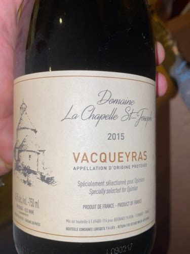 Domaine Chapelle St Joseph Vacqueyras Vivino US