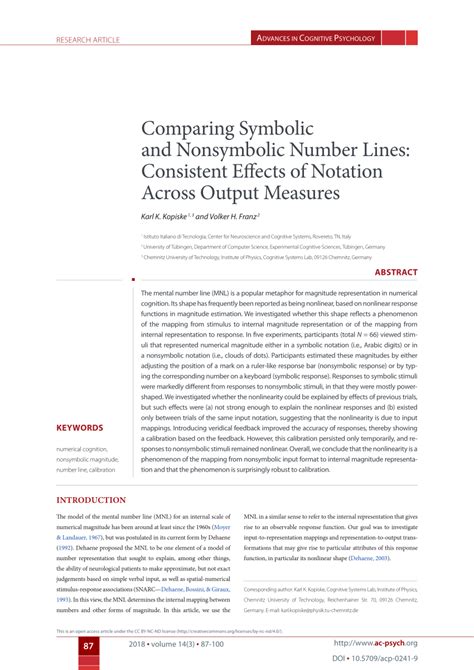pdf comparing symbolic and nonsymbolic number lines consistent effects of notation across