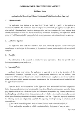 Fillable Online Td Gov Guidance Notes On Application For Motor Cycle