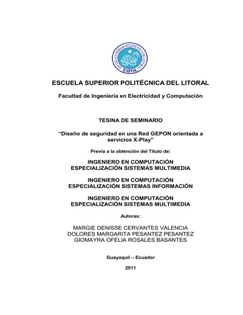 Escuela Superior Polit Cnica Del Litoral