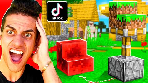 Testing NEW VIRAL TIKTOK MINECRAFT HACKS To PRANK My FRIENDS And THEY