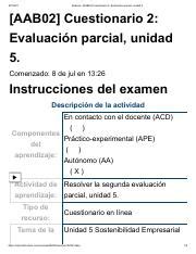 Examen AAB02 Cuestionario 2 Evaluación parcial unidad 5 pdf 8 7 2021