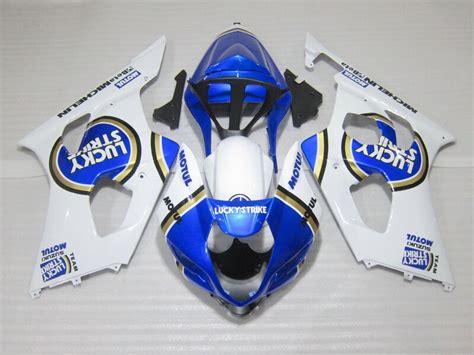 Motorcycle Fairings Set For SUZUKI GSX R1000 03 04 White Blue LUCKY