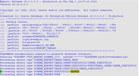 Oracle Data Pump Using Parameter File Parfile GPS Query Performance