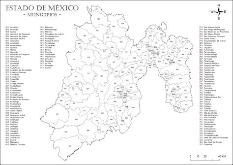 Mapa del Estado de México con Municipios Mapas para Descargar e