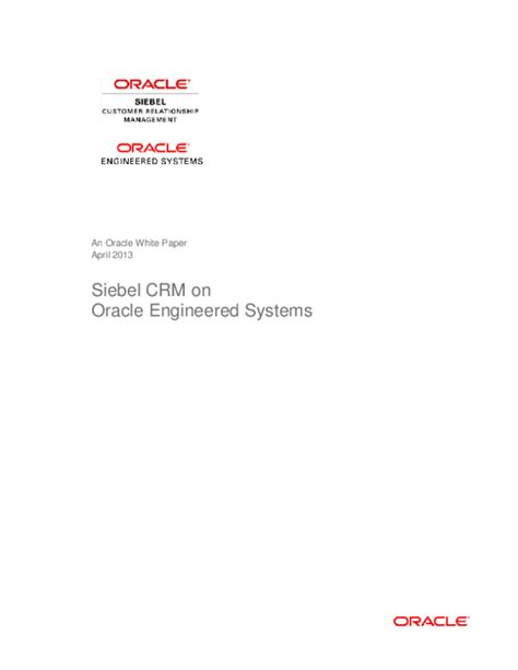 pdf an oracle white paper siebel crm on oracle engineered systems apurva jha nagar