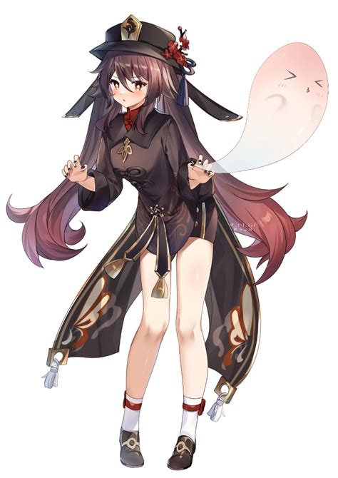Hu Tao And Boo Tao Genshin Impact Drawn By Guzangnanfeng Danbooru