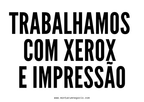 Propaganda De Xerox E Impress O Ideias Para Divulgar