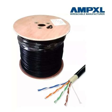 Rollo De Cable Utp Cat Categoria Ampxl M Negro Doble Chaqueta