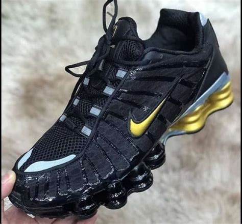 Tenis Nike Shox Tlx Molas Preto Dourado Original N Mero T Nis