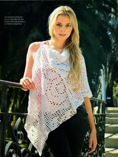 Pashmina en crochet filet explicación en Español Crochet y Dos