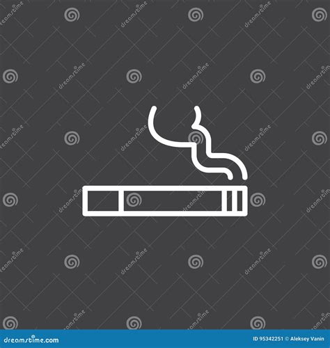 Línea Icono Muestra Del Vector Del Esquema Pictograma Blanco Linear