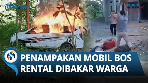 Penampakan Mobil Bos Rental Dibakar Warga Gegara Dikira Maling Korban