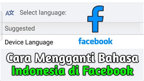 Cara Mengganti Bahasa Di Facebook Lite YouTube