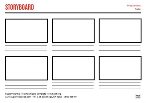 Storyboard Templates Free Custom Storyboards