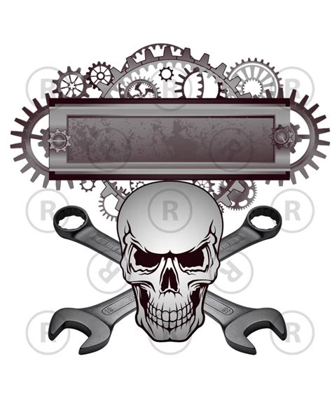 Mechanic Logo Svg Skull Mechanic Svg Gears And Wrenches Svg Etsy