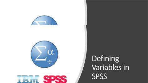 Defining Variables In Spss Youtube