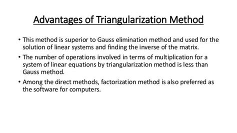 triangularization method