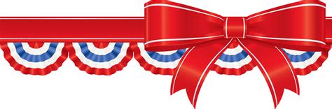American Flag Ribbon Clipart Transparent Background