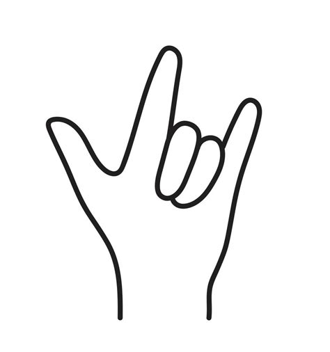 I Love You Language Hand Sign Icon Vector Art At Vecteezy