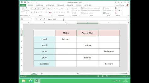 cours excel Saisir des données dans un document YouTube