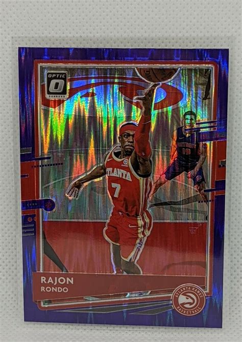 2020 21 Panini Donruss Optic Purple Shock Prizm 107 Rajon Rondo For