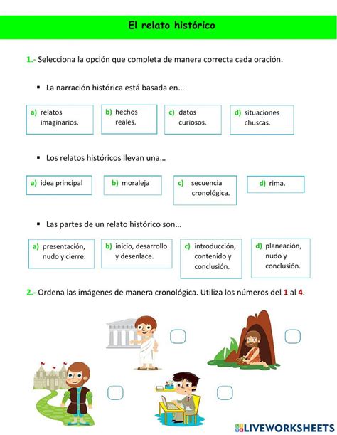 El relato histórico online exercise