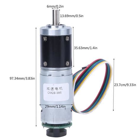 EJ life Moteur à engrenages avec encodeur Gear motor 12V 330 rpm DC