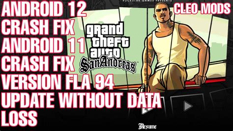 How To Fix Gta Sa Crash On Any Android Black Screen Auto Back In