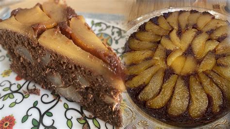 Gâteau poire chocolat Cyril Lignac renversé une recette exquise