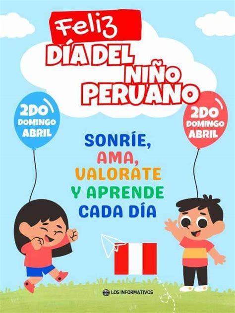 Afiche sobre el Día del Niño Peruano
