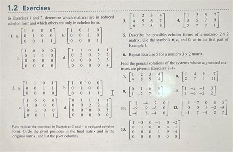 solved in exercises 1 and 2 determine which matrices are in