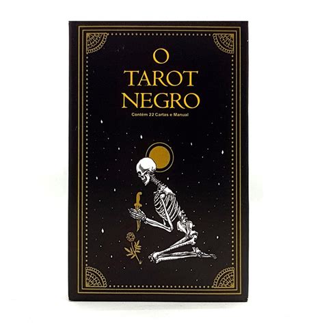 Baralho O Tarot Negro Cartas Manual Tar Negro Novo No Shoptime