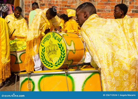 Detail Of The Congadas A Folkloric Festival Typical Of Brazil