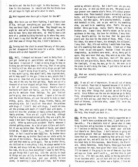 Roy Lucier On Twitter Heres The First 4 Pages To The Kerry Von Erich Shoot Interview He Did