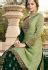 Drashti Dhami Green Satin Georgette Embroidered Sharara Style Suit