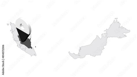Location State Of Pahang On Map Malaysia 3d Pahang Flag Map Marker