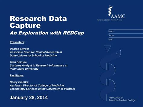 pdf research data capture aamc · research data capture an exploration with redcap january 28