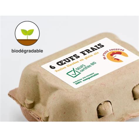 Étiquettes écologiques biodégradables autocollantes Papier couché