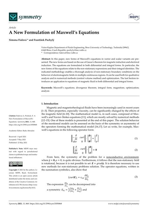 pdf a new formulation of maxwell s equations