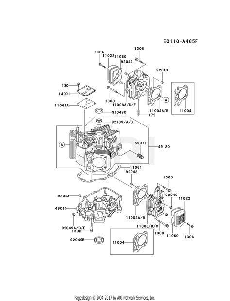 Kawasaki FH430V AS25 4 Stroke Engine FH430V Parts Diagram For CYLINDER