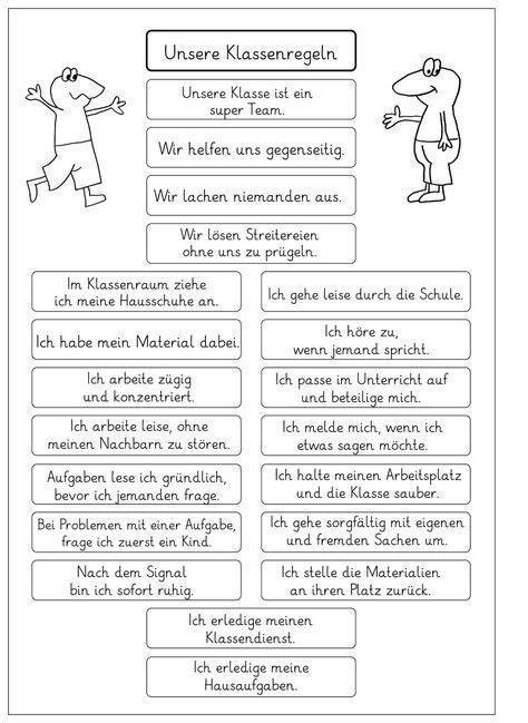 Lernstübchen Regeln in unserer Klasse Klassenregeln