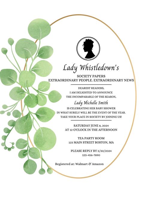 Bridgerton Invitation Bridgerton Theme Invitation Lady Whistledown S