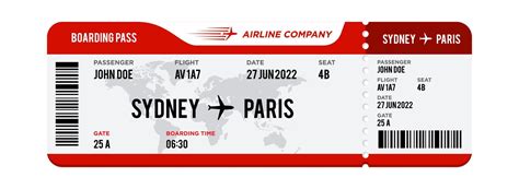 Airplane Ticket Design Realistic Illustration Of Airplane Boarding
