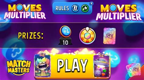 Match Masters Moves Multiplier Tournament Prize Super Spin SE Booster