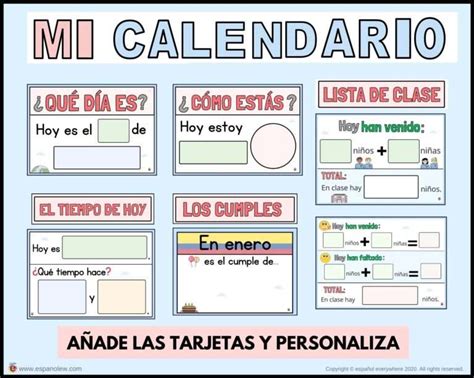 Calendario En La Clase De Espa Ol Rutinas En Clase De Ele Para Ni Os