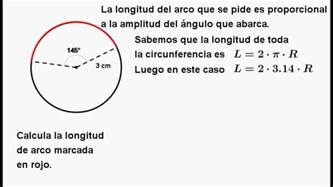 Longitud De Un Arco De Circunferencia Youtube
