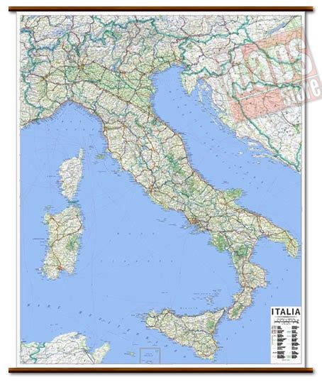Mappa Murale Italia Mappa Murale Con Cartografia Molto Dettagliata E