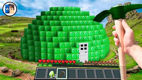 Minecraft in Real Life POV ROUND EMERALD BASE Realistic Minecraft 創世神